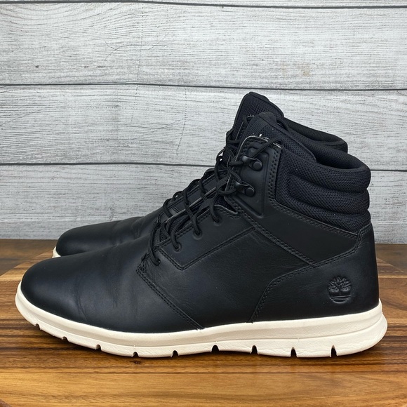 Timberland | Shoes | Timberland Mens Graydon Black Leather Sneaker Lace ...